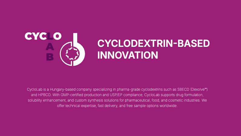 CycloLab – Pharma-Grade Cyclodextrins (SBECD, HPBCD) & Custom Synthesis